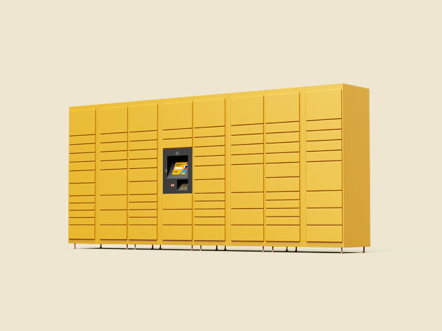 Pickup locker 4 mockup | MockupsJar