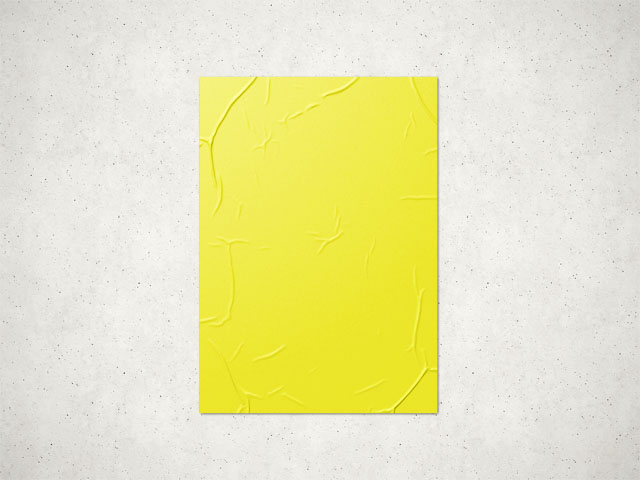 Yellow poster mockup | MockupsJar - Online Mockup Generator