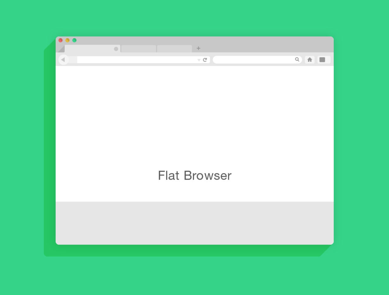 Flat browser Firefox on palegreen mockup | MockupsJar