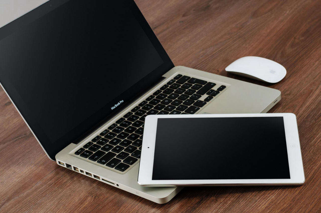 MacBook Pro and iPad mockup | MockupsJar