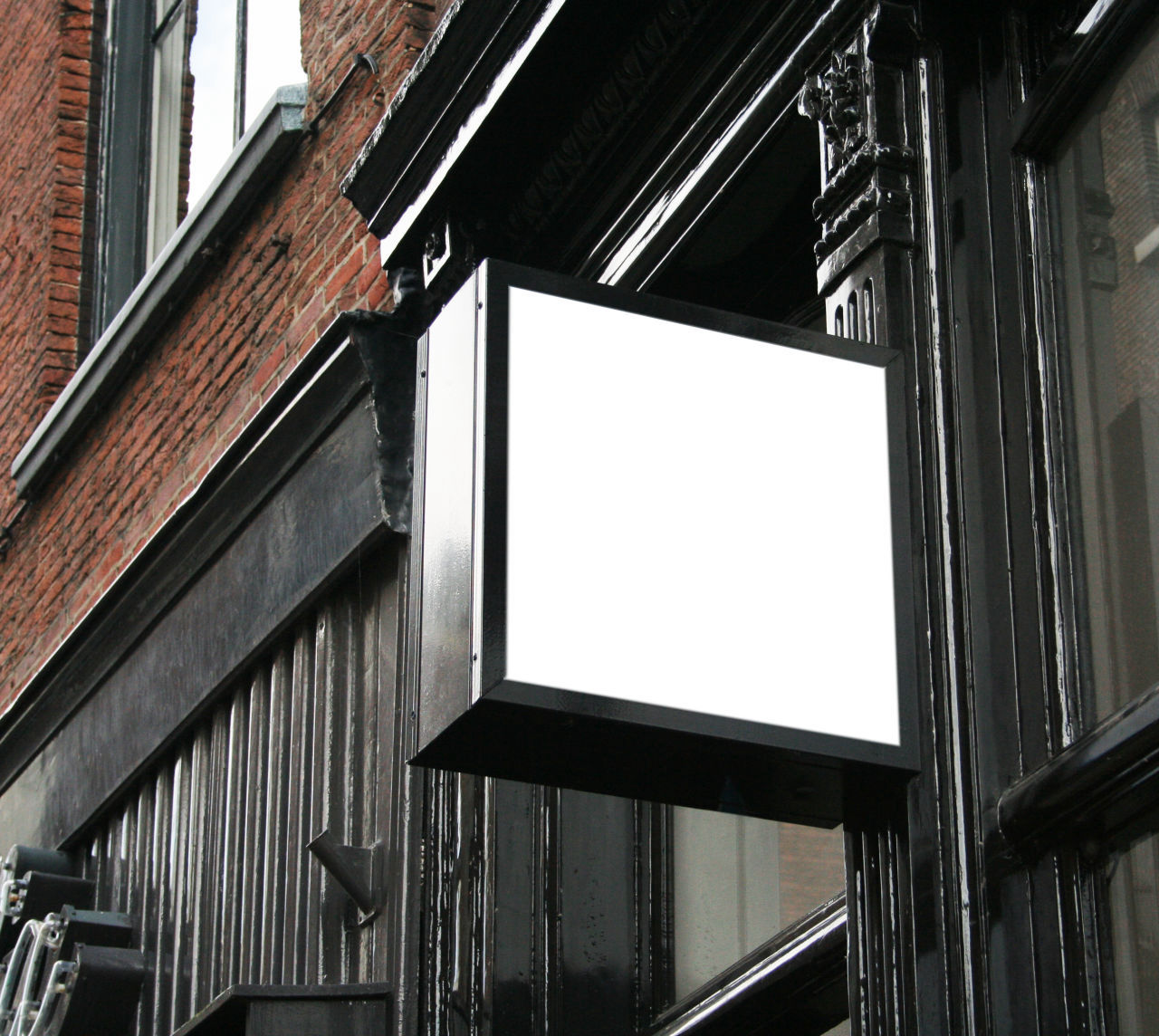 Signboard Square mockup | MockupsJar